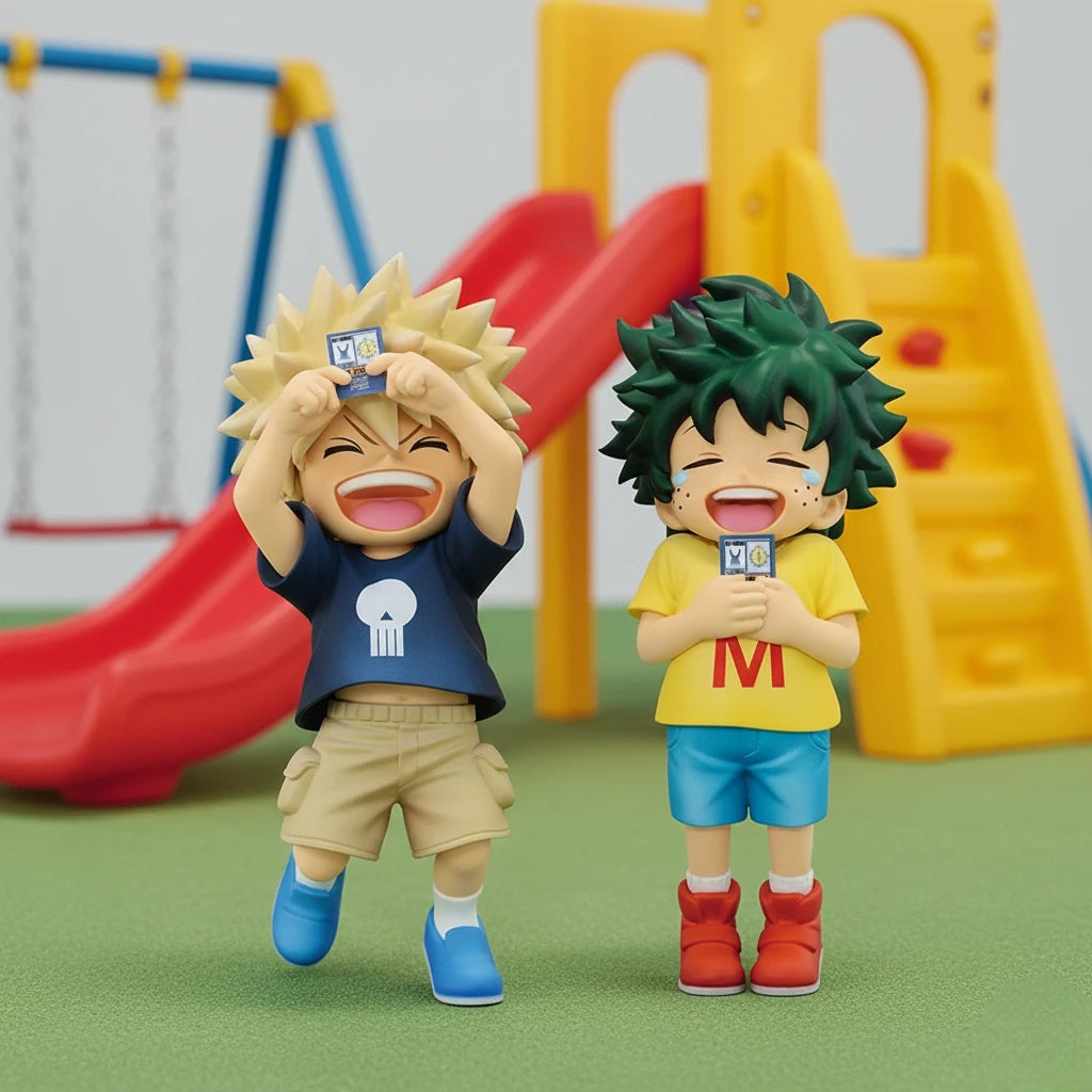 Cute MHA Q-Version Figure – Katsuki Bakugo & Midoriya Izuku Anime Hero ...