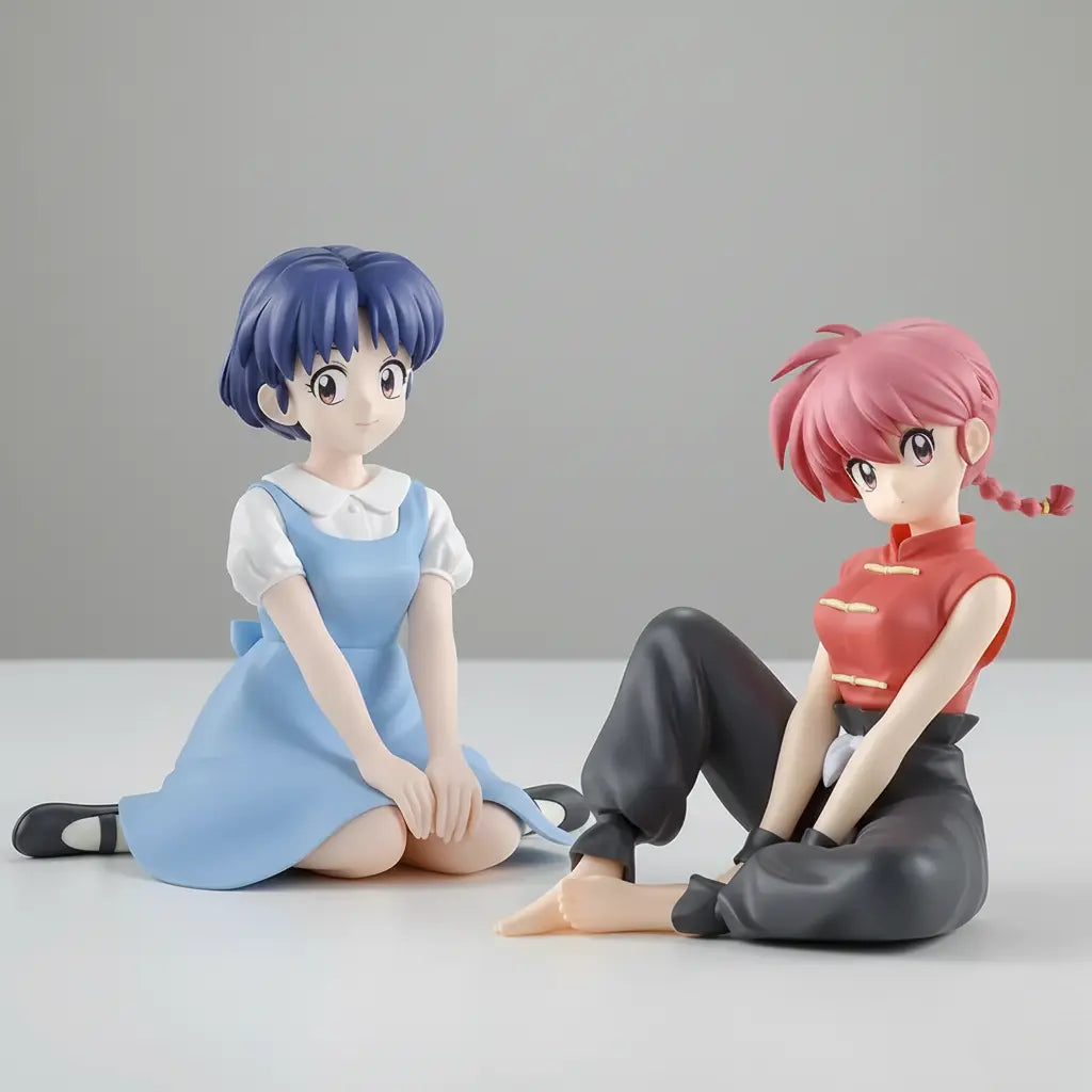 Ranma 1/2 Anime Figure | 13cm Ranma & Akane Sitting Pose PVC Collectib ...